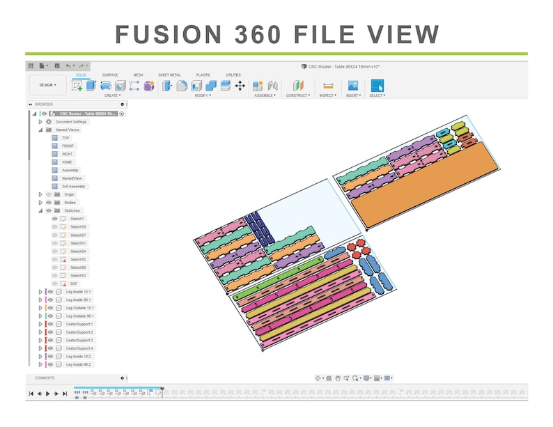 2x8 Workbench Table CNC Table Files Workbench Plans Fusion - Etsy