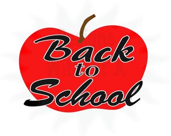 Back to School Apple SVG and PNG - Etsy