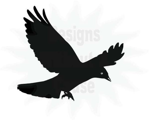 Crow SVG DXF PNG | Etsy