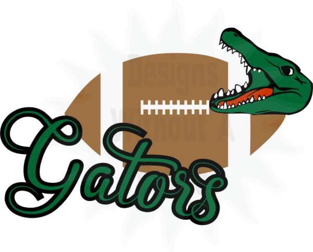 Gators Script With Football Fill SVG DXF PNG - Etsy