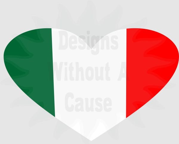 Italian Heart SVG PNG DXF - Etsy