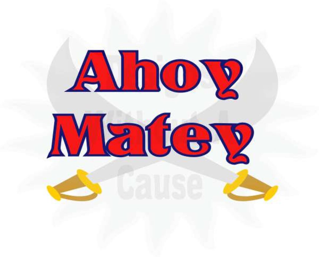 Pirate Swords Ahoy Matey SVG PNG DXG - Etsy