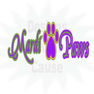 Mardi Paws SVG DXF PNG - Etsy