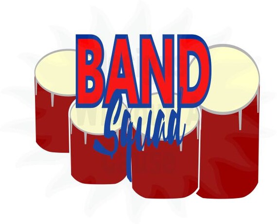 Band Squad Tenor Drum SVG DXF PNG | Etsy