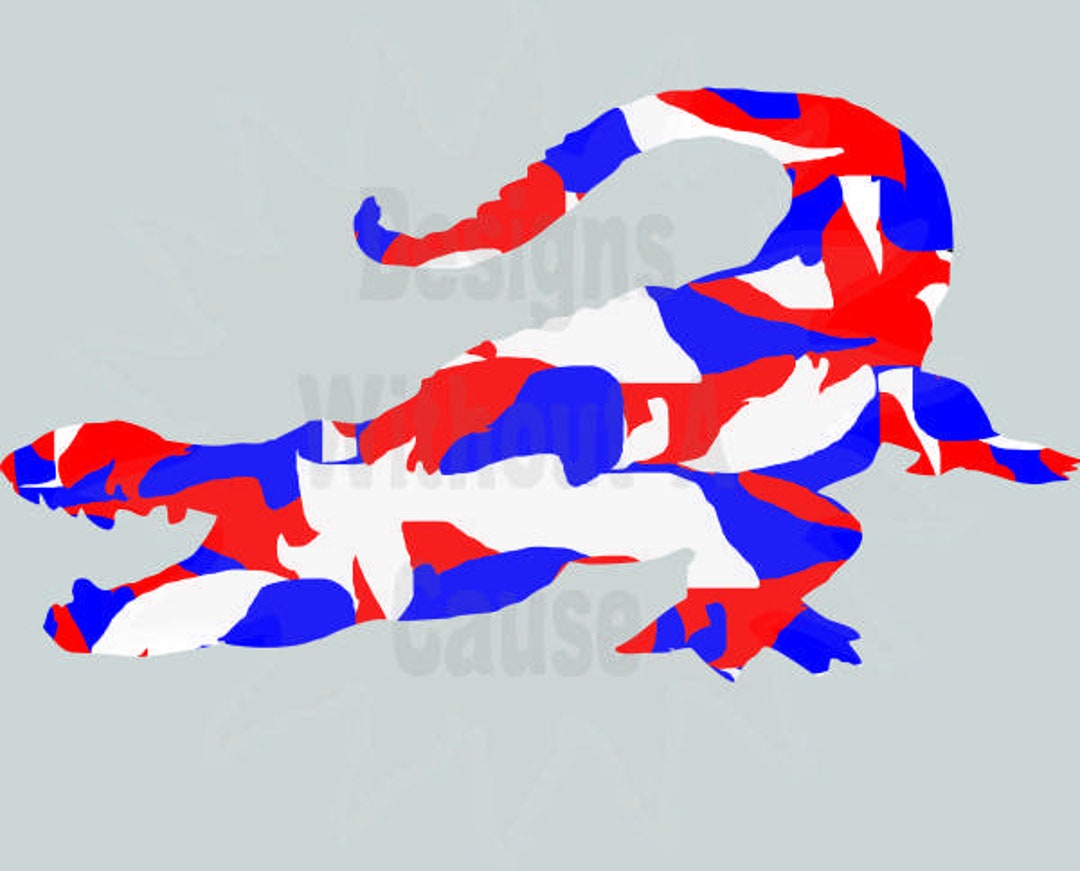 Patriotic Camo Gator SVG DXF EPS - Etsy