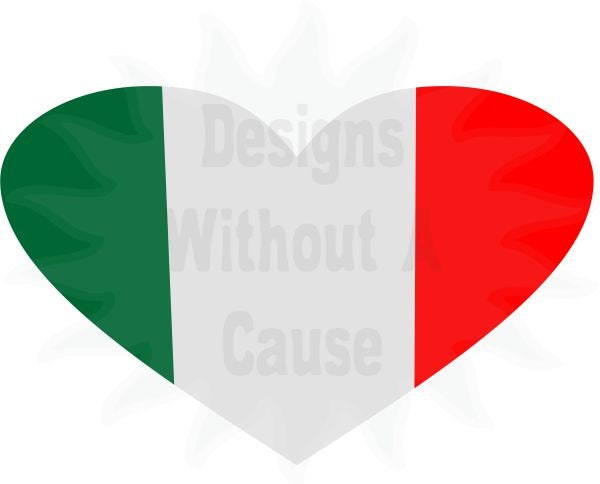 Italian Heart SVG PNG DXF - Etsy