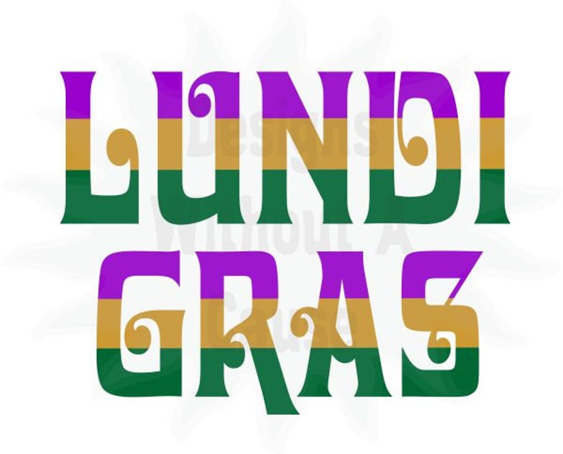 Lundi Gras Striped SVG PNG DXF - Etsy