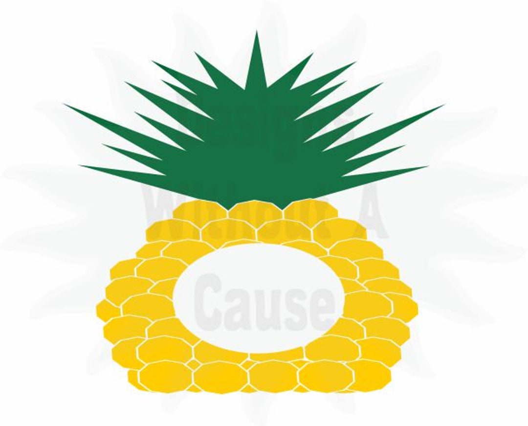 Pineapple Monogram Frame SVG PNG - Etsy