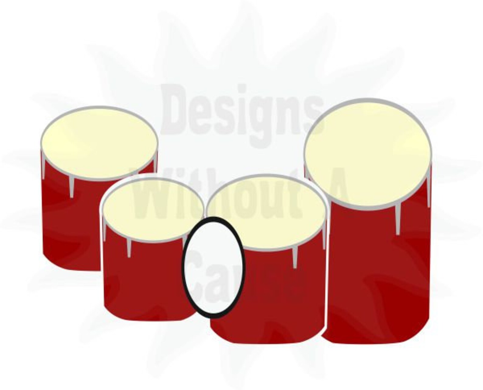 Tenor Drums Monogram Frame SVG DXF PNG - Etsy
