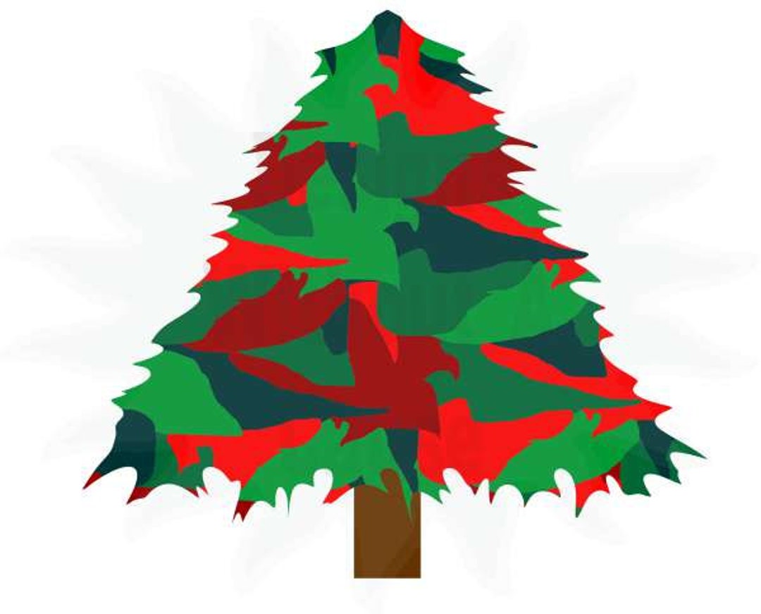 Camo Christmas Tree SVG DXF PNG - Etsy