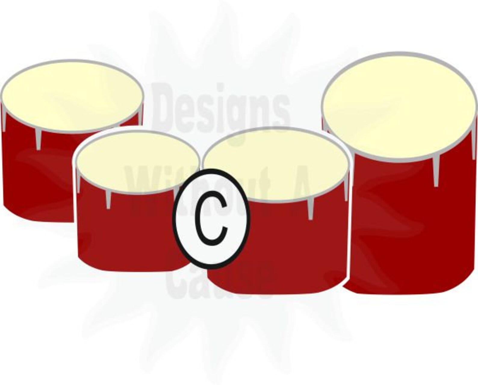 Tenor Drums Monogram Frame SVG DXF PNG - Etsy