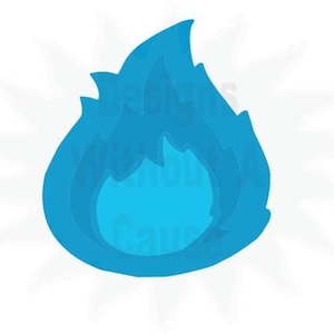 Blue Flame SVG DXF PNG - Etsy