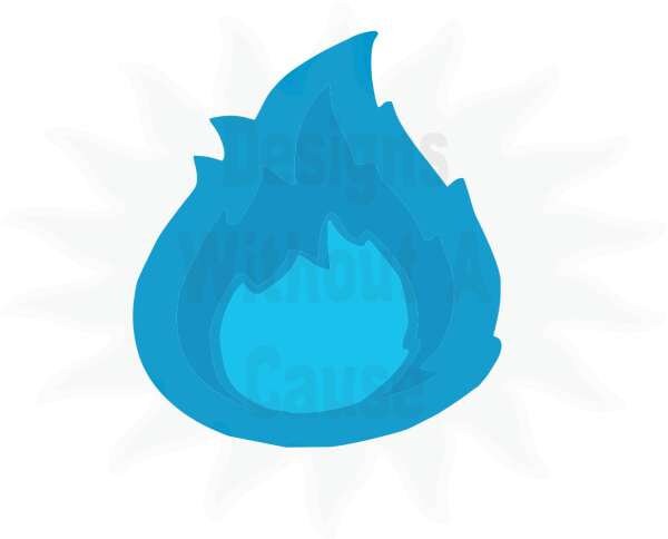 Blue Flame SVG DXF PNG - Etsy