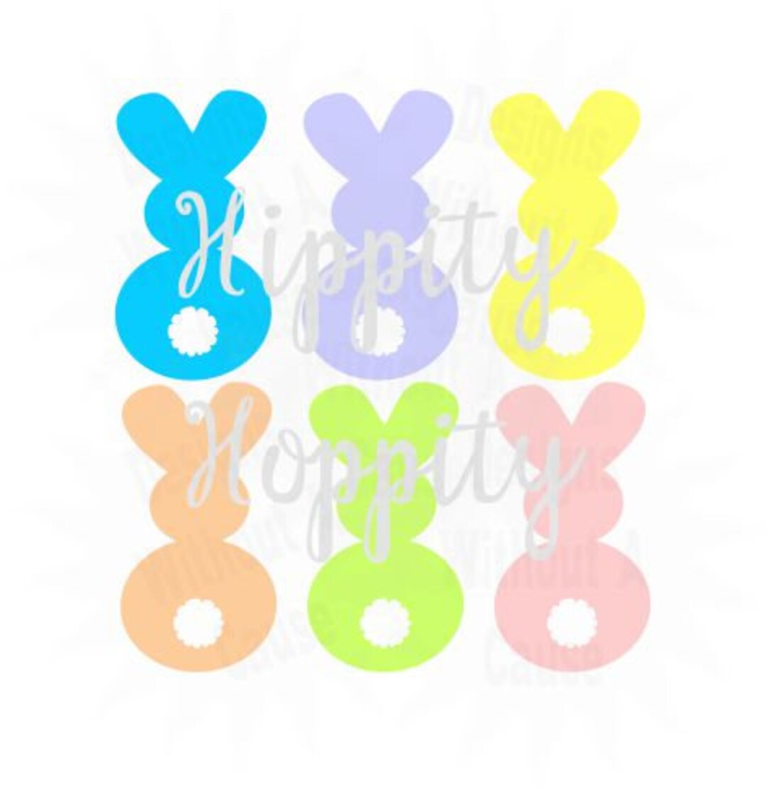 Easter Bunnies Hippity Hoppity SVG PNG - Etsy