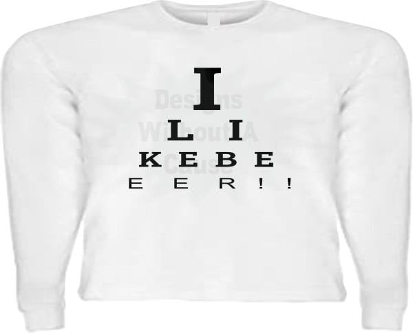 I Like Beer!! Eye Chart SVG PNG DXF - Etsy