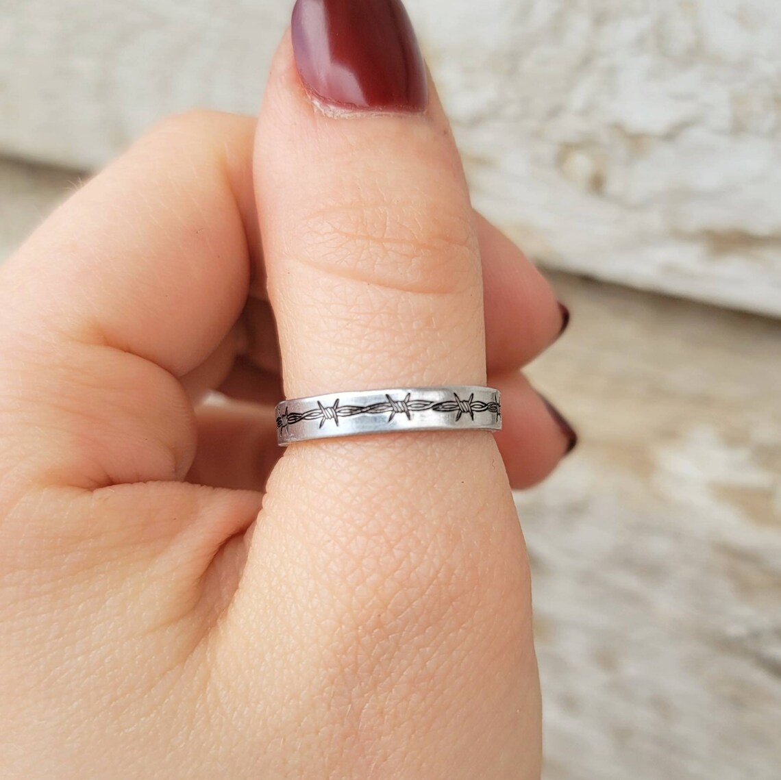 Barbed Wire Stacker Ring Country & Western Style Thumb - Etsy