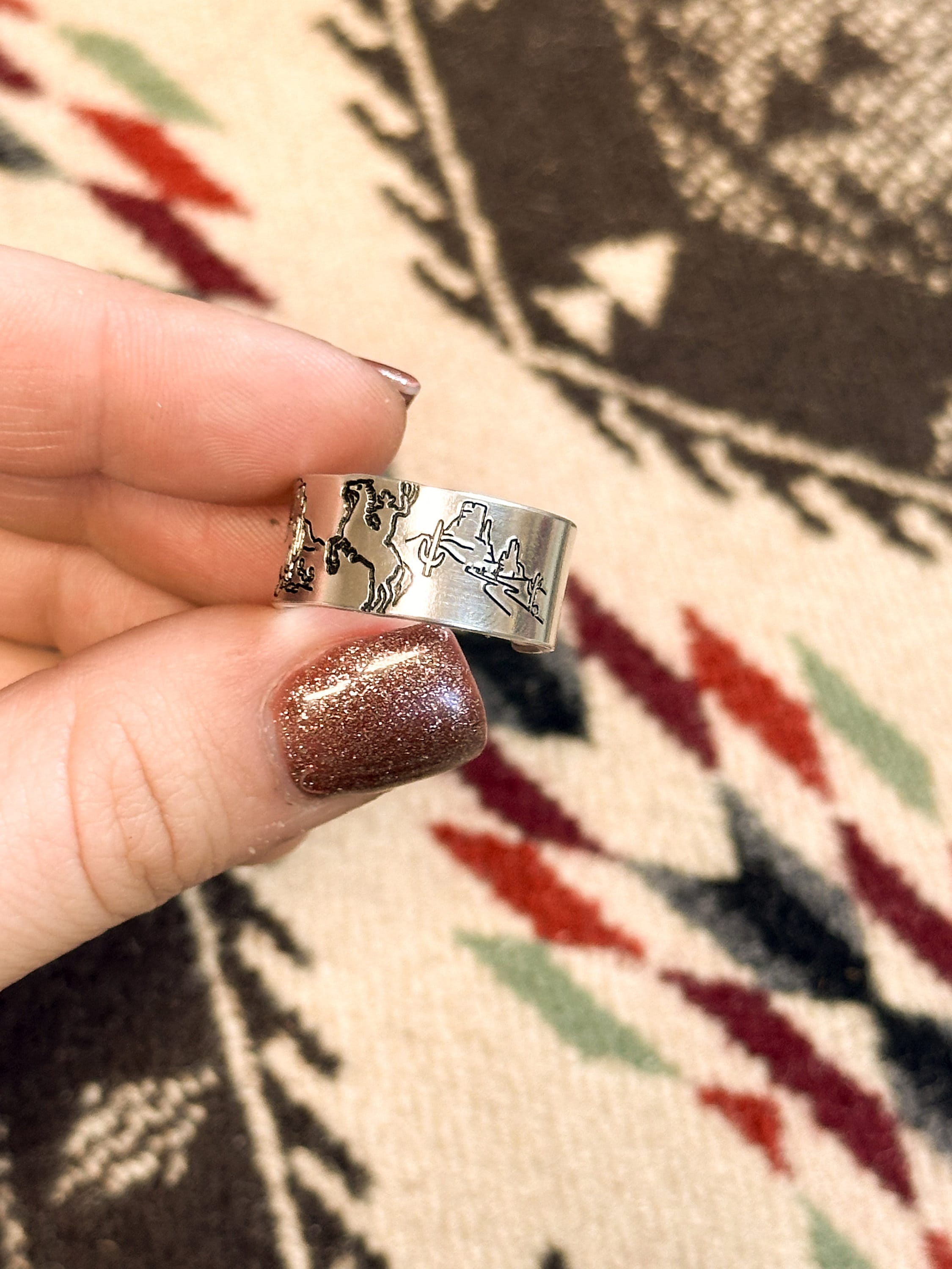 Desert Rodeo Cowboy Ring - Bucking Horse - Country & Western Style - Etsy