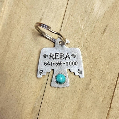 Custom Western Pet ID Tag Barbed Wire & Longhorn Name Tag - Etsy