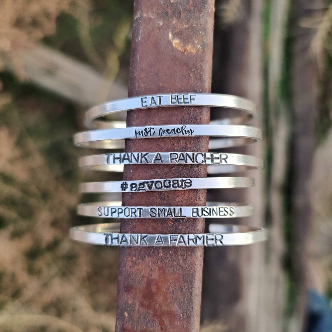 Custom Western Bangle Bracelet - Personalized Silver Jewelry - Country ...