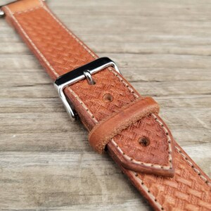 Tooled Leather Smart Watch Band - Customized Gift - Country Western ...