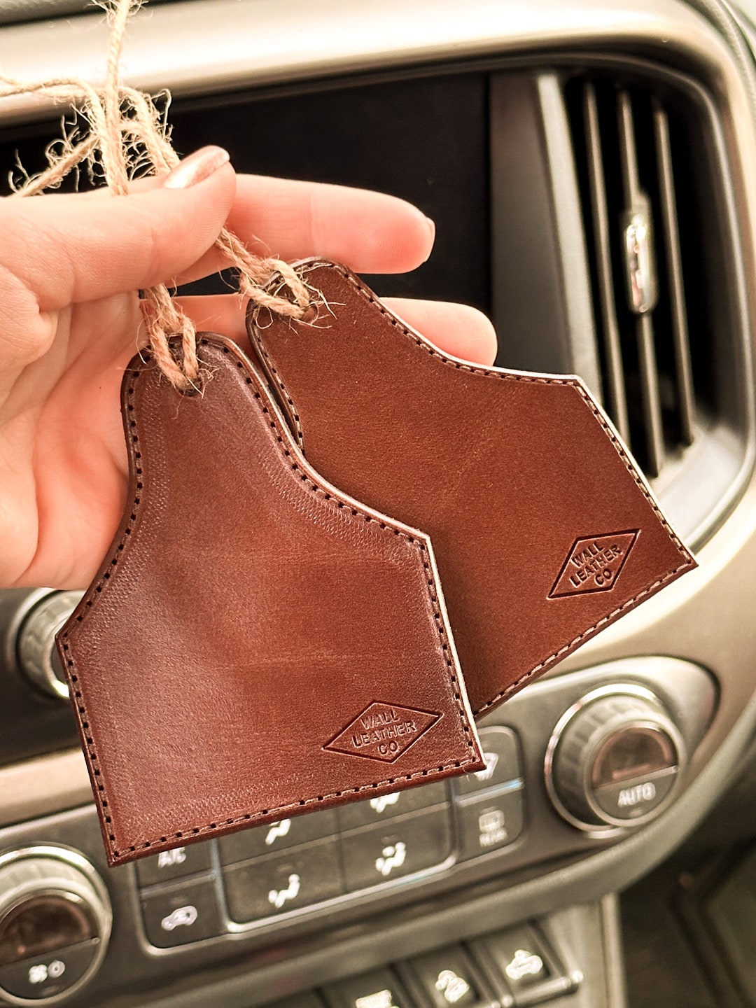 Leather Car Air Freshener: Western Cattle Ear Tag, Scented Vehicle ...