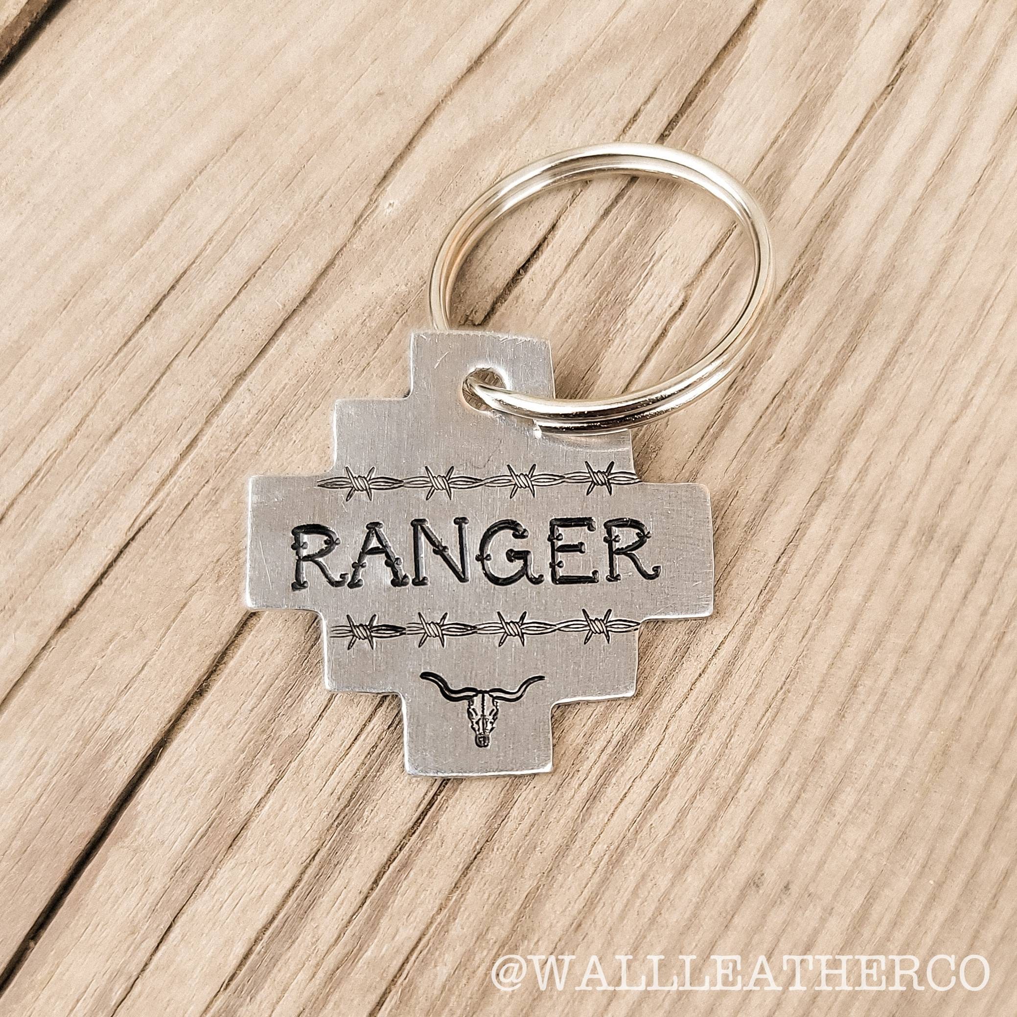 Custom Western Pet ID Tag Barbed Wire & Longhorn Name Tag - Etsy