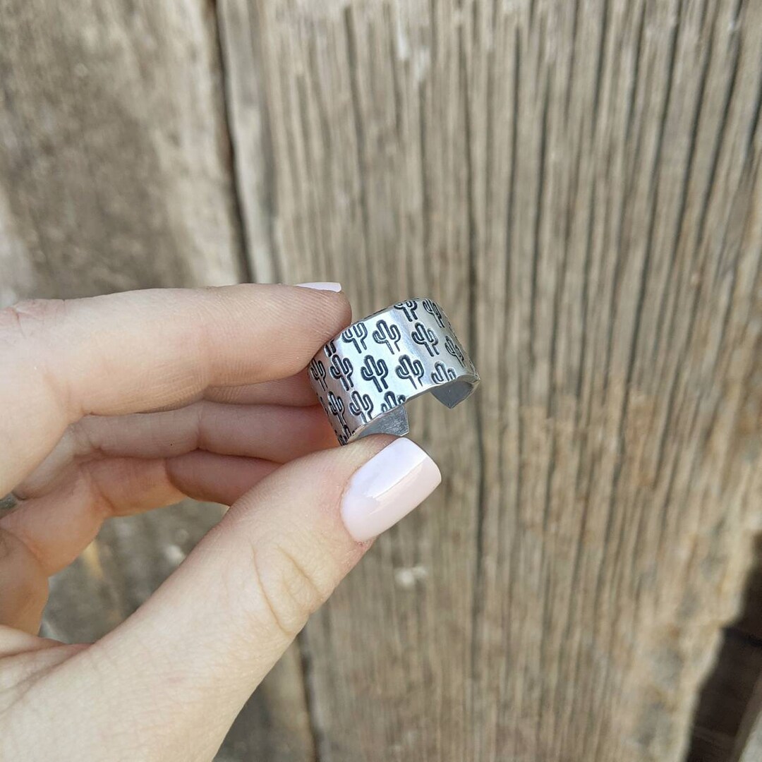 Southwestern Wide Cactus Crazy Ring - Country & Western Style - Etsy