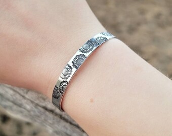 Custom Western Bangle Bracelet Personalized Silver Jewelry - Etsy