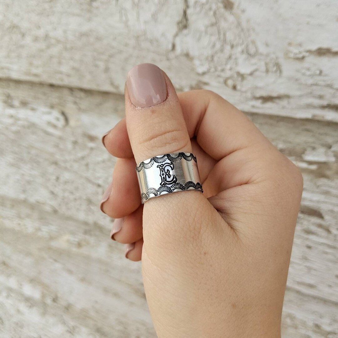 Personalized Initial Western Ring - Custom Monogram Ring - Country ...