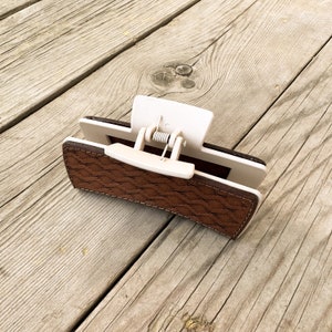 Stamped Leather Claw Clip for Hair - Country & Western Style - Etsy