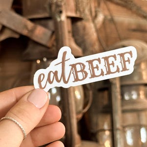 Eat Beef Sticker Decal - Wall Leather Co - Country Western Style - Etsy