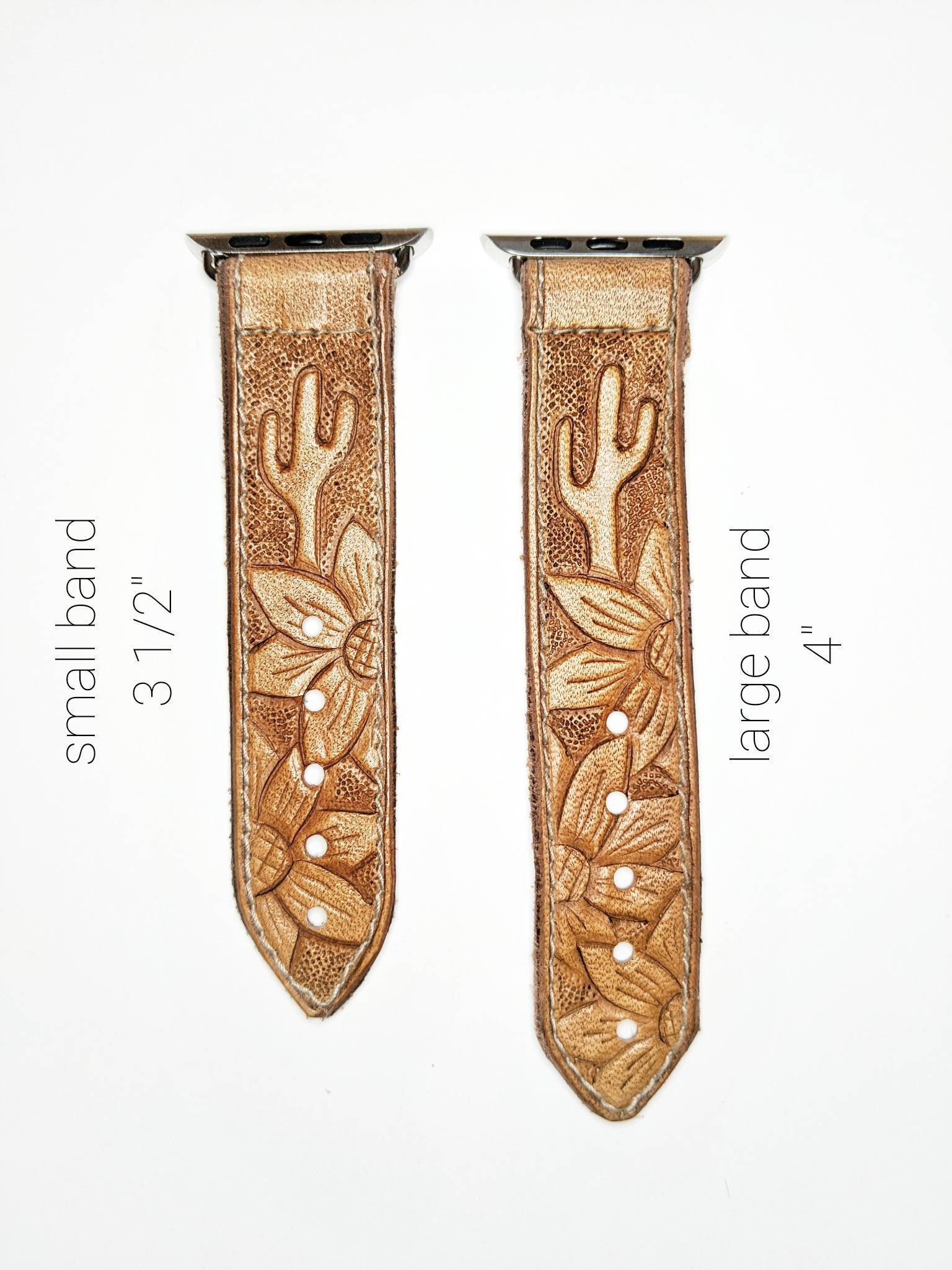 Tooled Leather Smart Watch Band - Customized Gift - Country Western ...