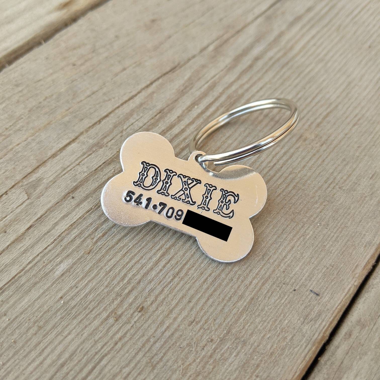 Custom Western Pet ID Tag Bone Name Tag Cowdog Name Tag - Etsy