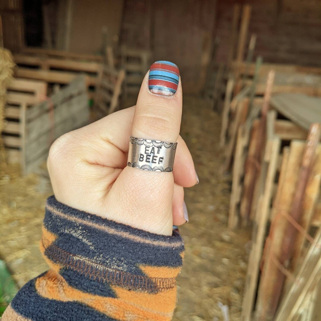 Eat Beef Western Ring - Country & Western Style - Etsy