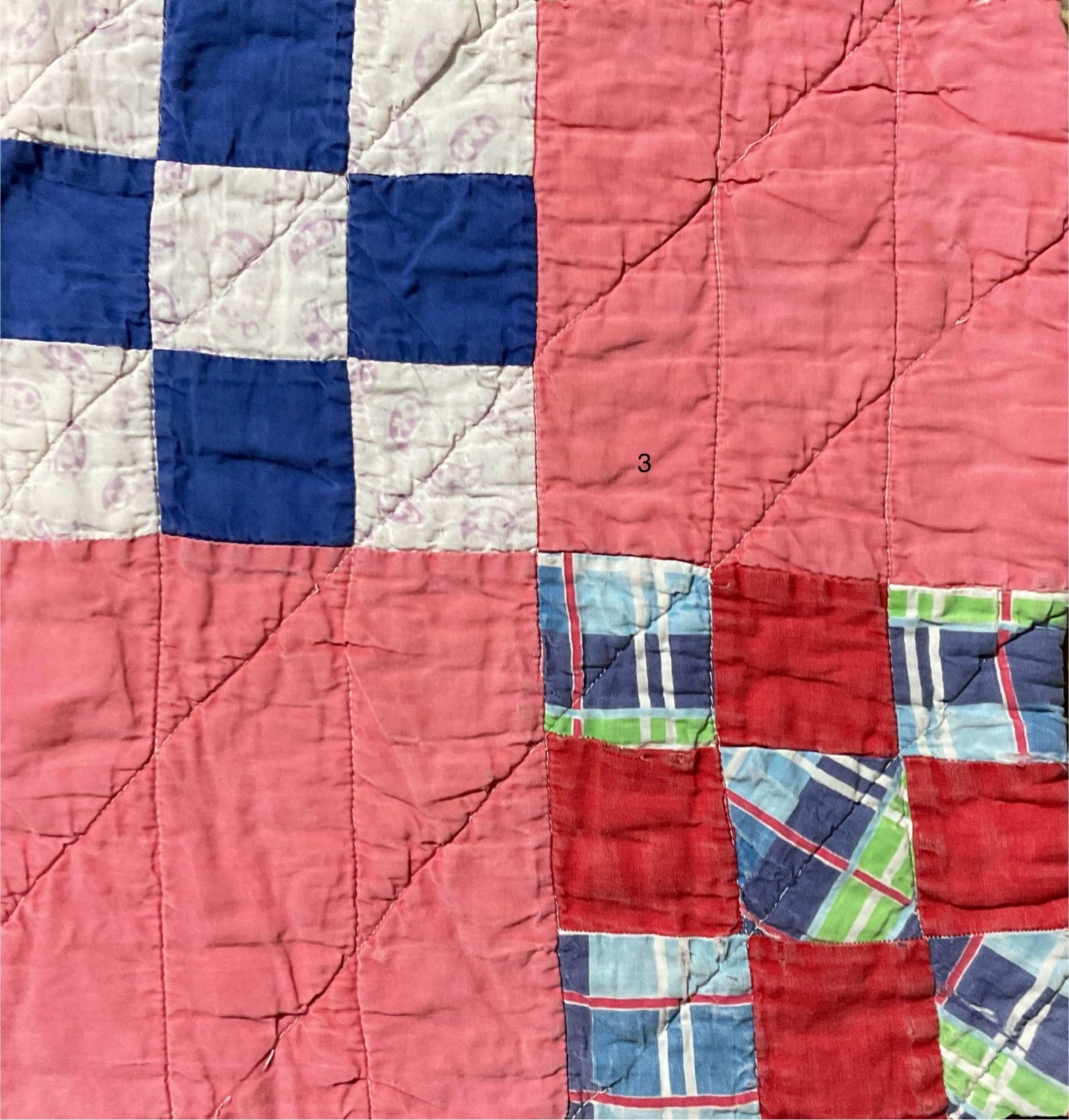 Vintage 11x11 Quilt Squares: Red 9-patch Project Pieces - Etsy