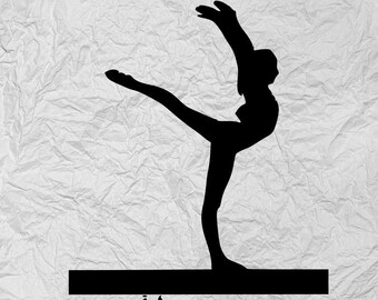 Gymnastics SVG Digital Cutting File, SVG, DXF, Png, Eps Silhouette ...