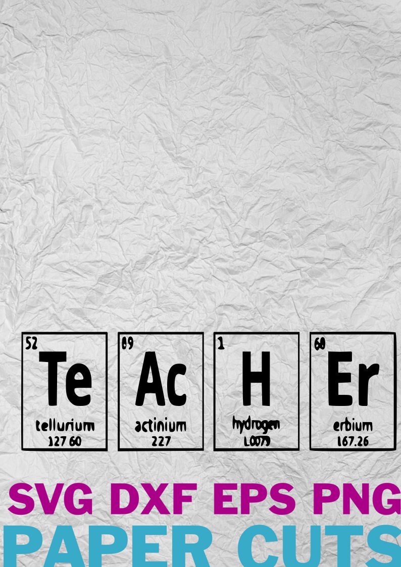Teacher Periodic Table Chemistry Digital Download Svg - Etsy