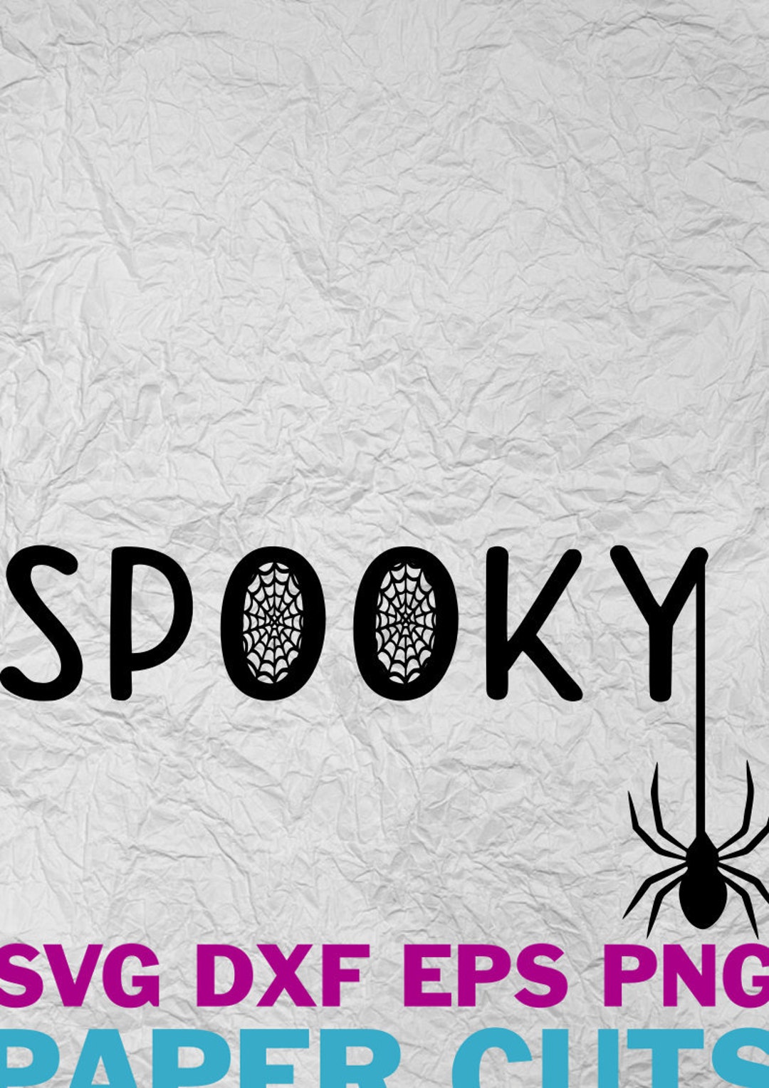 Spooky Spider With Webs Halloween File Fall Digital - Etsy