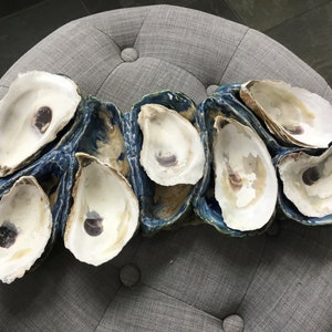 TROPICAL ROW Hand-carved Ceramic Oyster Plate - Etsy