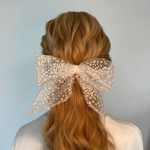 Bridal Hair Bow - Etsy