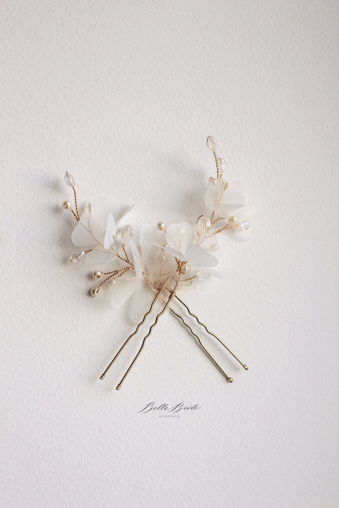Flower Hair Pins, Set of Hair Accessories, Boho Bridal Pin - Etsy