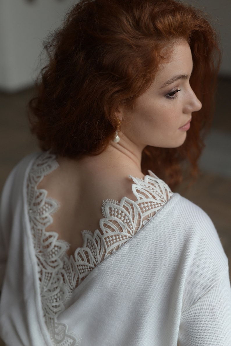 Bridal White Sweater, Knit Wedding Sweater, Cover for Bride, Bridal ...