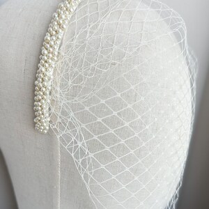 Vintage Wedding Veil, Pearl Church Short Veil, Birdcage Veil for Bride ...