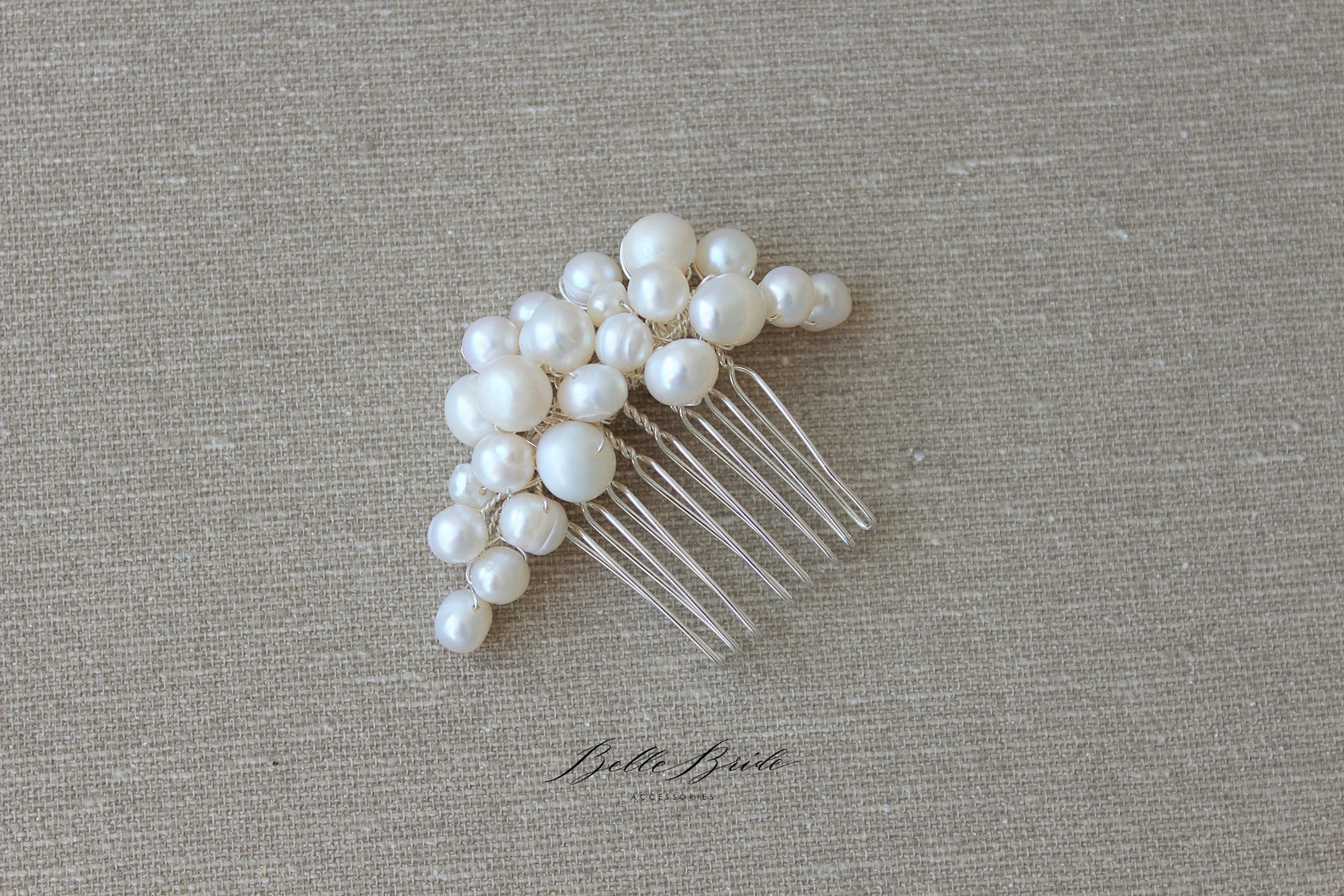 Pearl Bridal Hair Comb Freshwater Pearl Wedding Hair Comb - Etsy