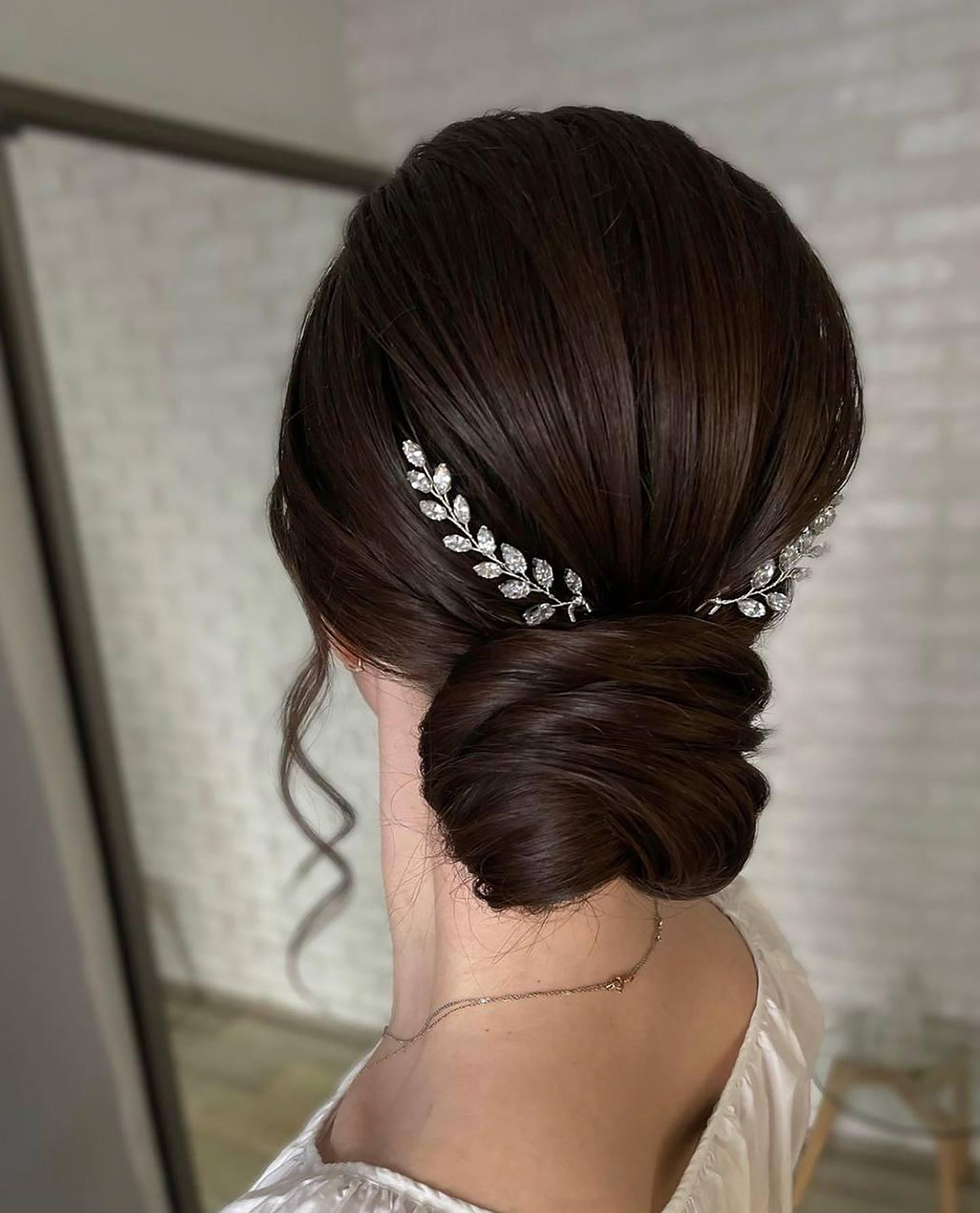 Small Hair Pins, Leaf Hair Pins, Bridesmaids Hair Pins, Rhinestone ...