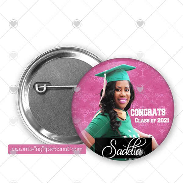 Graduation Buttons Etsy