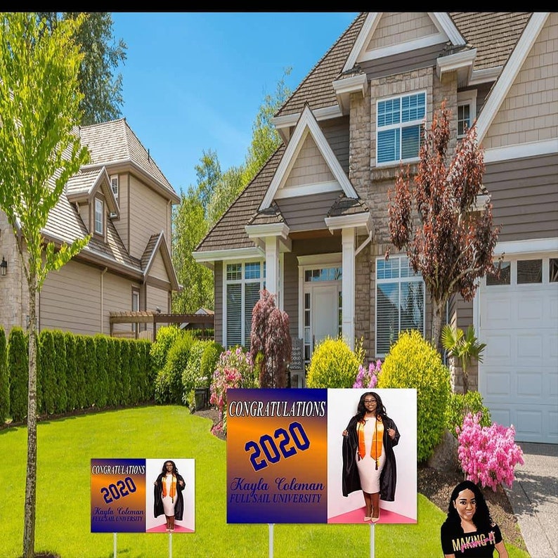 Graduation Yard Signs, Custom Graduation Signs, Class of 2020 Yard Sign ...