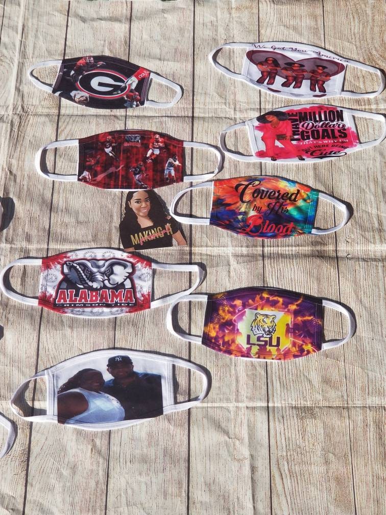 Custom Face Masks Personalized Face Masks Fashion Face | Etsy
