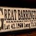 Great Barrington Sign, Unique Memorabilia Beach Sign, Latitude ...