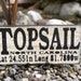 TopSail North Carolina Unique Beach Sign Longitude Latitude | Etsy